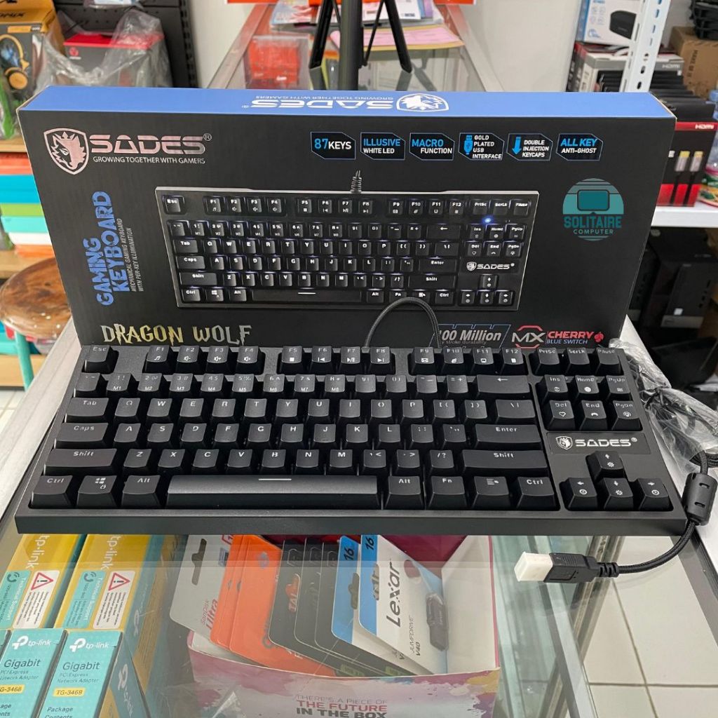 Jual Keyboard Gaming Sades Dragon Wolf Mechanical | Shopee Indonesia