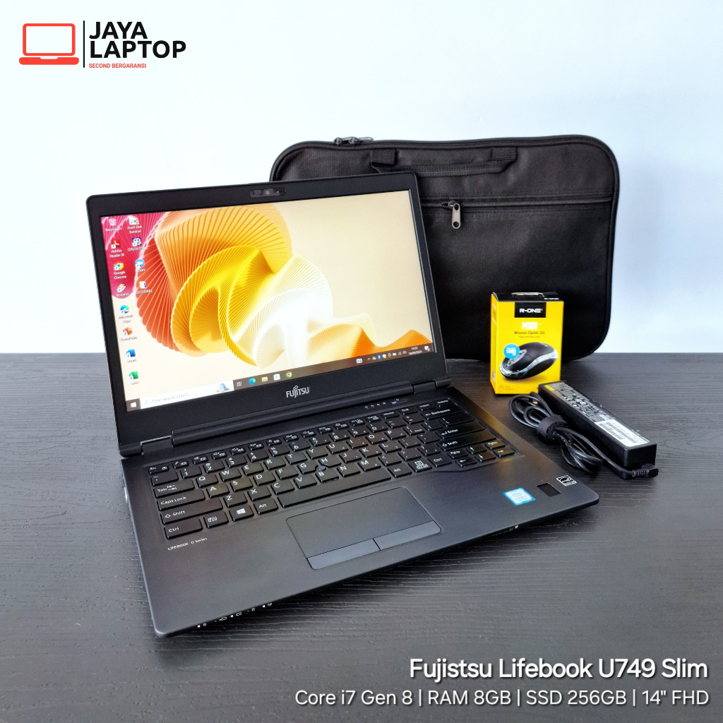 Jual Fujitsu Lifebook U749 Core i7 Gen 8 RAM 8GB SSD 256GB Slim 14 inch ...
