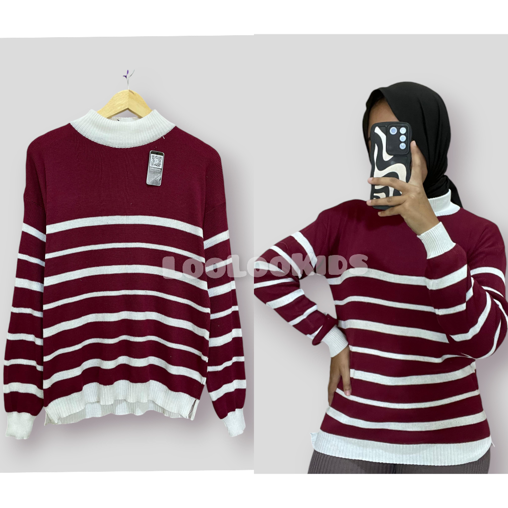 Jual Sweater Rajut Wanita Dewasa Turtleneck Premium Oversize Jumbo 40 ...