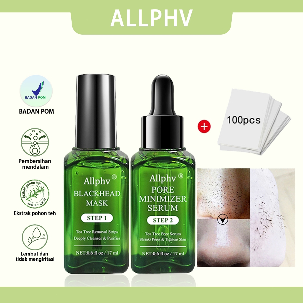 Jual [BPOM] Allphv Blackhead Mask Set (Step1+100 Kertas+Step2) - Masker ...