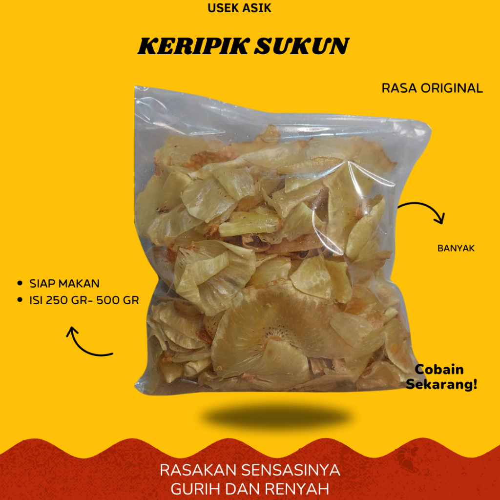 Jual Keripik Sukun original gurih dan renyah Snack Kripik Asin Cemilan ...