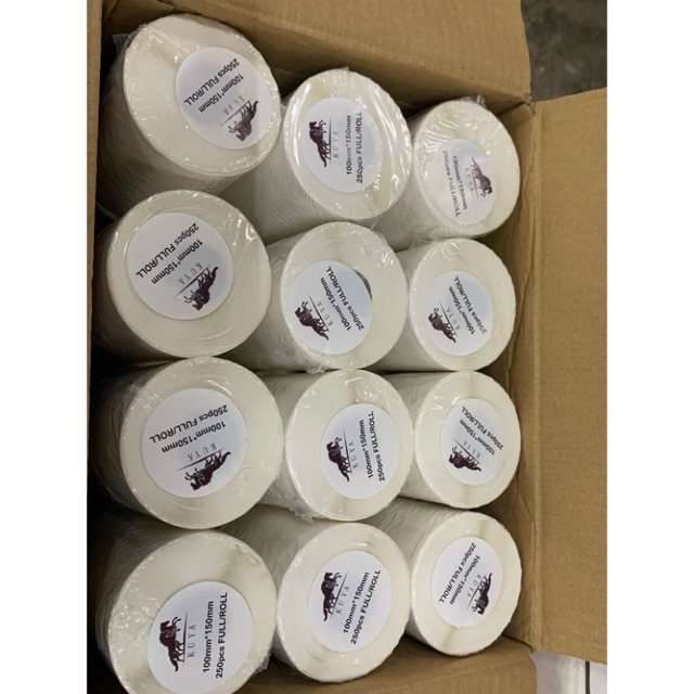 Jual Label thermal kuya 100mm x 150mm x 250pcs 1 dus isi 24pcs | Shopee ...
