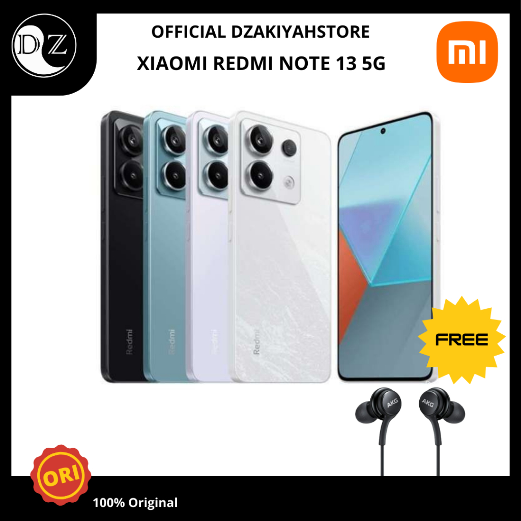 Jual XIAOMI REDMI NOTE 13 5G&4G NEW RESMI *FREE HEADSET EARPHONE ...