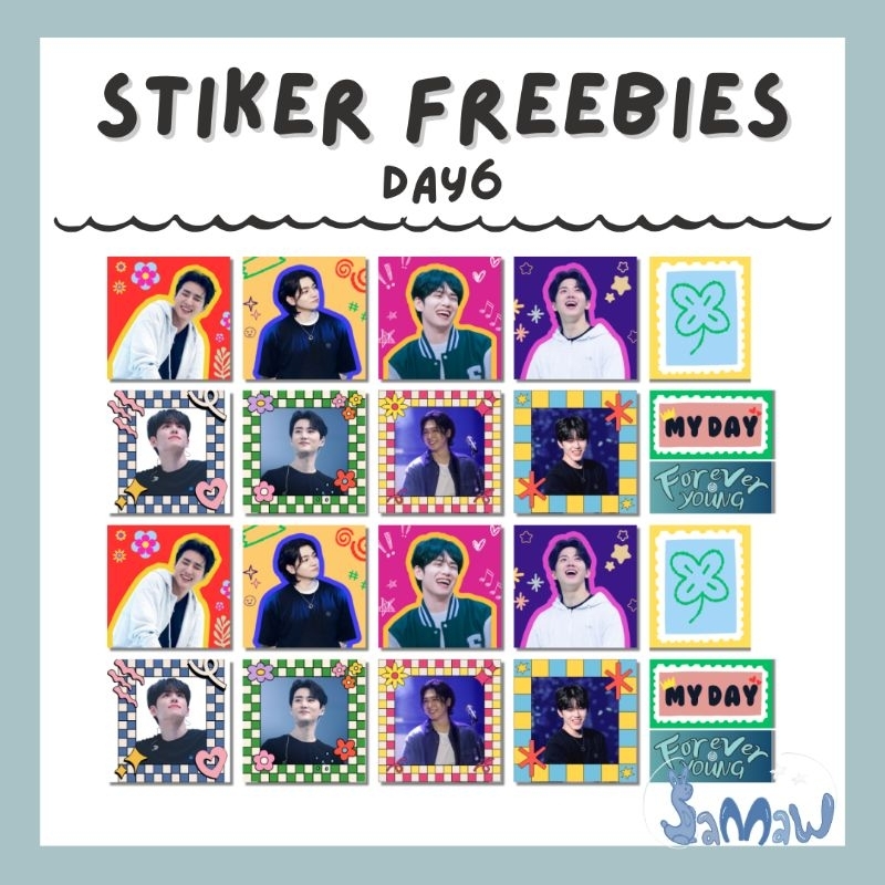 Jual Stiker Freebies Day6 | Sticker Day6 Custom | Stiker Kotak Mini ...