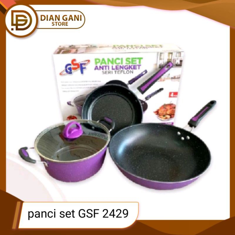 Jual panci set teflon gsf G 2429 panci set teflon gsf anti lengket 2429 ...