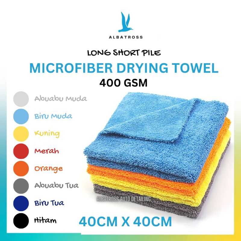 Jual ALBATROSS Kain Lap Microfiber Drying Towel Edgeless - Long Short ...