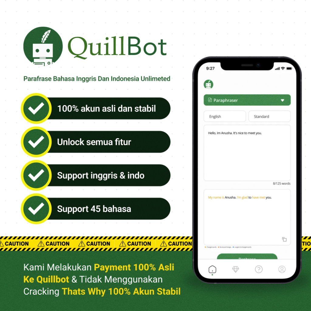Jual Quillbot Akun Premium lifetime 1 12 bulan | | Shopee Indonesia
