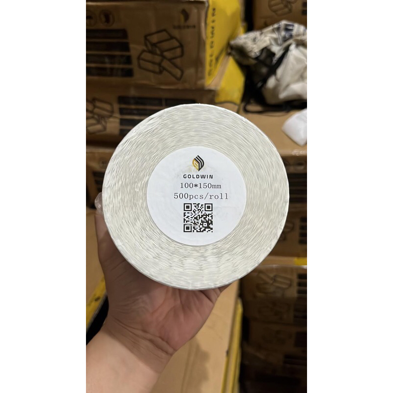 Jual Thermal Resi GoldWin 100x150 500 lembar | thermal stiker 100 x 150 ...