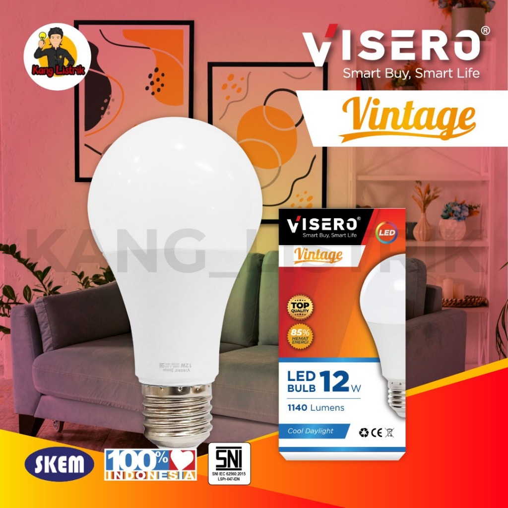 Jual Bohlam Lampu LED VISERO VINTAGE 12W / VINTAGE 12 WATT | Shopee Indonesia