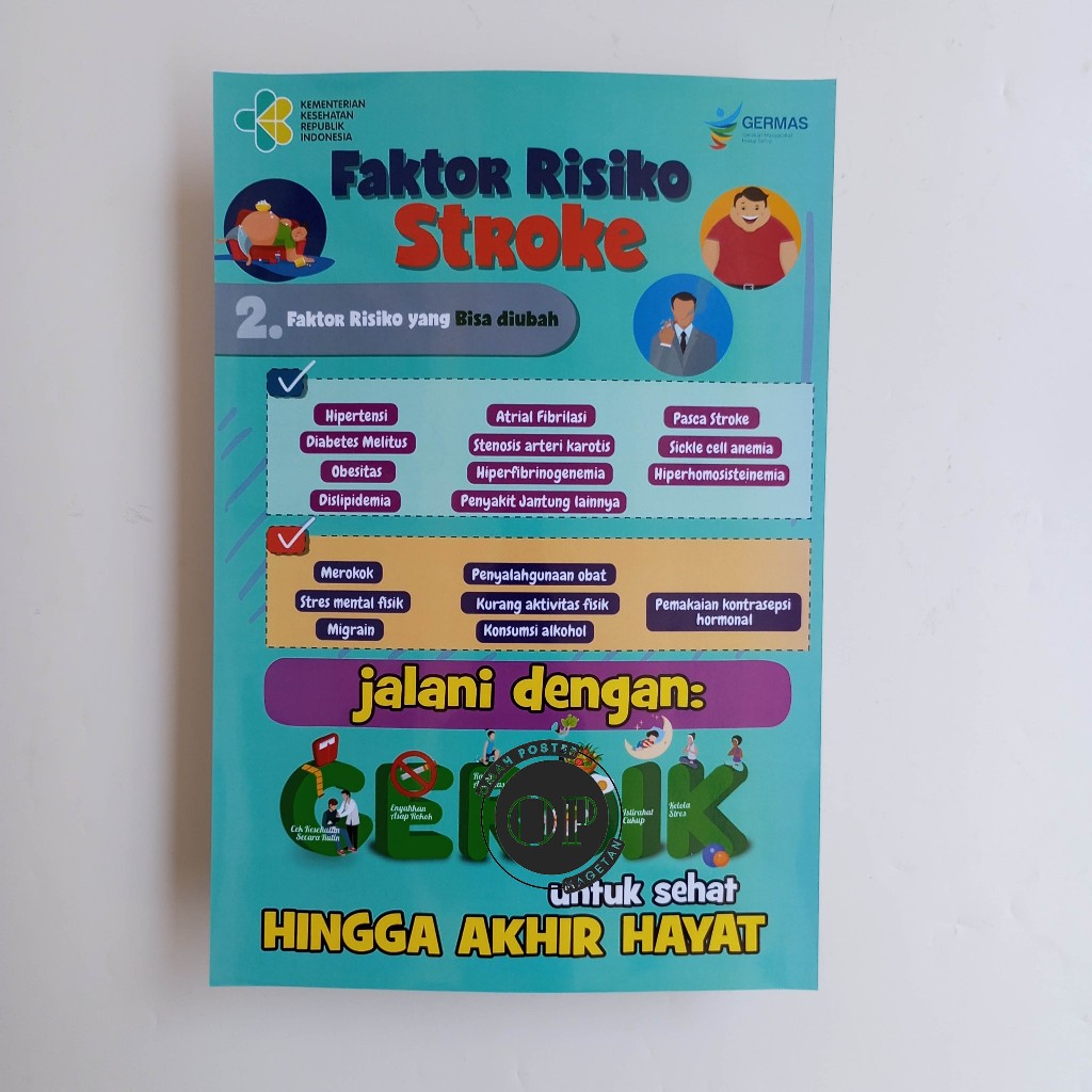 Jual Poster Resiko Stroke - Cerdik - Lansia Cerdik - Poster Kesehatan ...