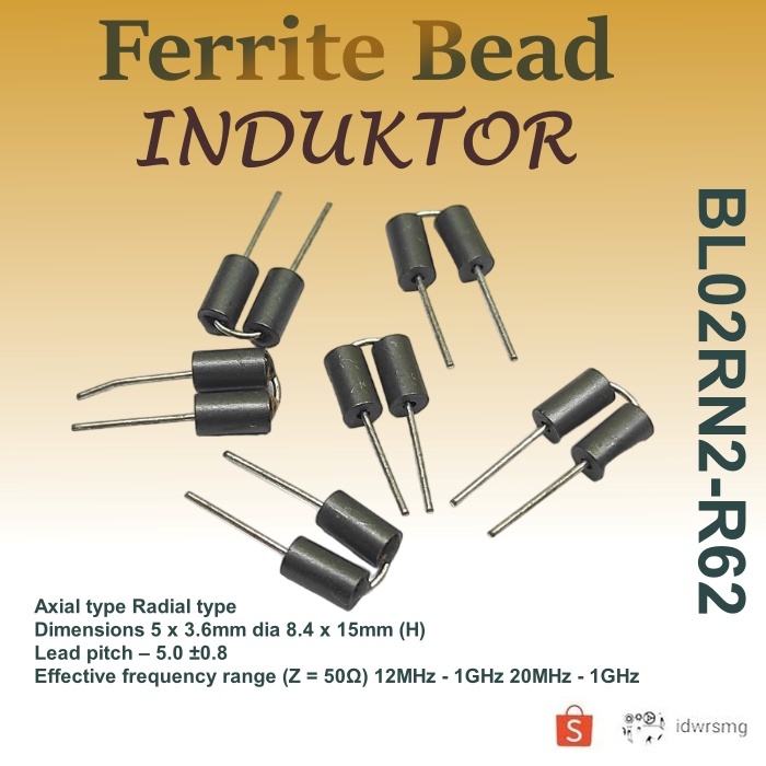 Jual BL02RN2-R62 Radial Ferrite Bead Inductor harga 2 pcs | Shopee ...