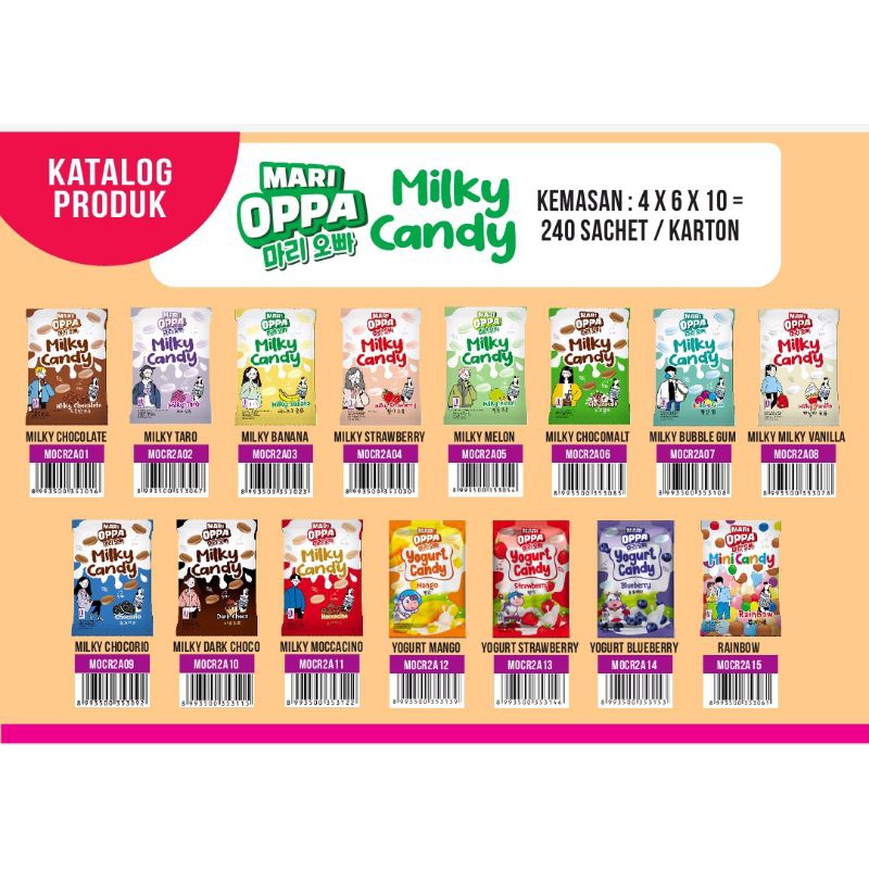 Jual Permen Susu Mari Oppa Milky Candy Renceng 10 Pcs Termurah | Shopee ...