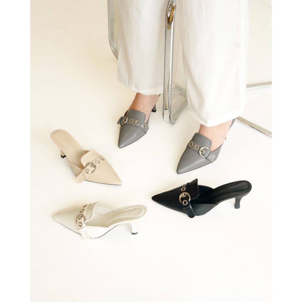 Jual SEPASANG COLLECTION Marion Mules Wanita Heels Hak 5 Cm | Shopee ...