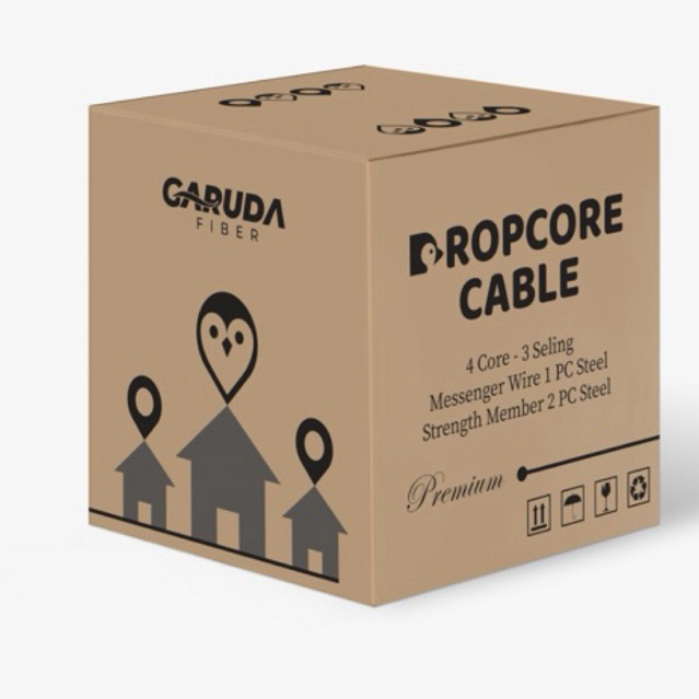 Jual DROPCORE PREMIUM KABEL FIBER 4 CORE 3 SELING GARUDA FIBER (1000m ...