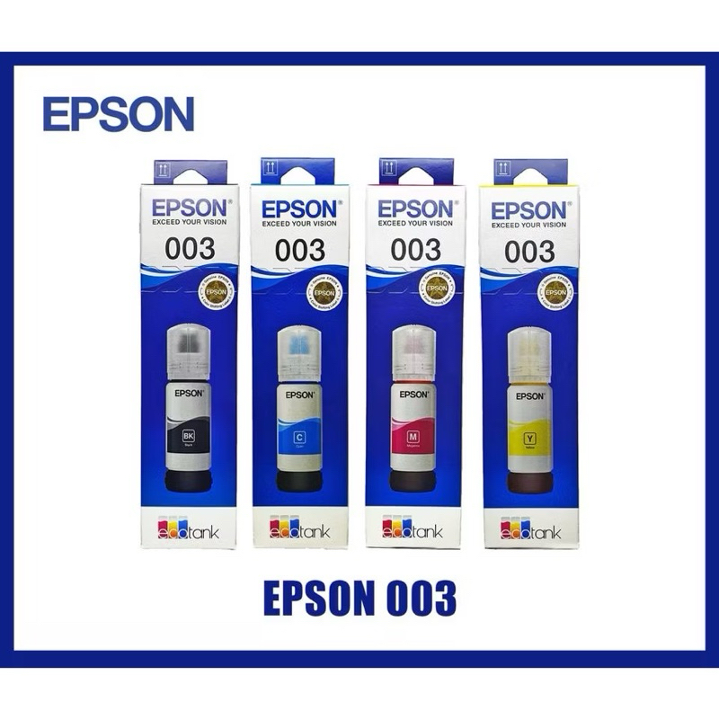 Jual TINTA EPSON 003 ORIGINAL BLACK & WARNA CYAN, MAGENTA, YELLOW DAN ...