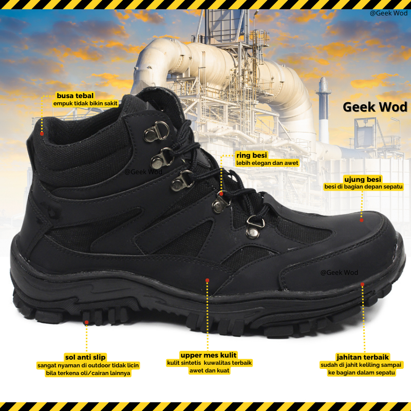 Jual Sepatu Safety Ujung Besi Sepatu Proyek Sepatu Gunung Sepatu ...