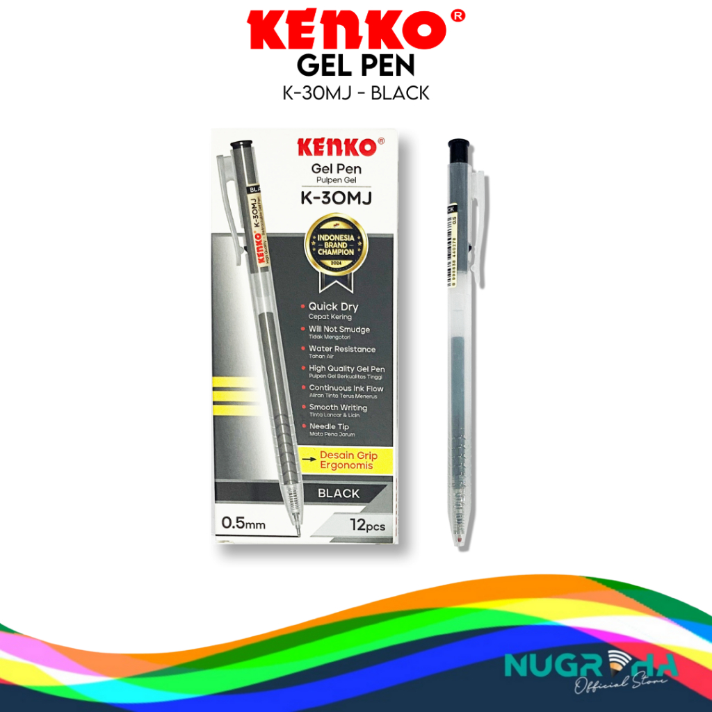 Jual PEN PENA KENKO K-30MJ 0.5 MM GEL PEN BALLPOINT PULPEN BOLPEN CETEK ...