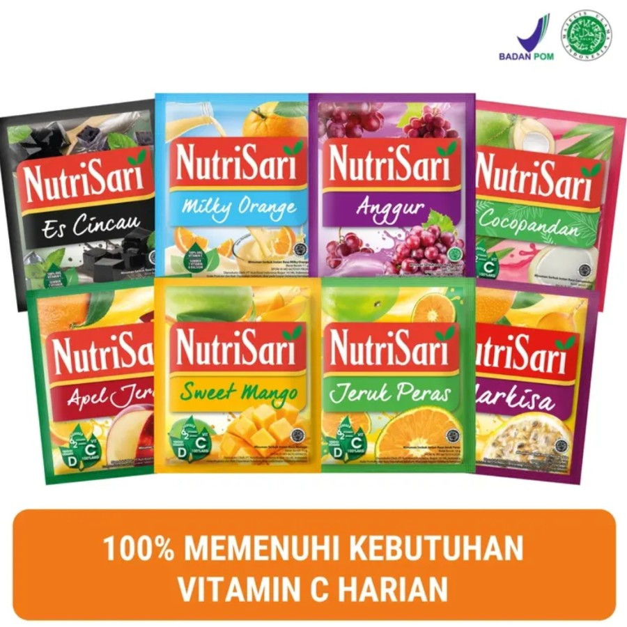 Jual Nutrisari Instan Drink varian rasa 1 renceng Isi 10 sachet ...
