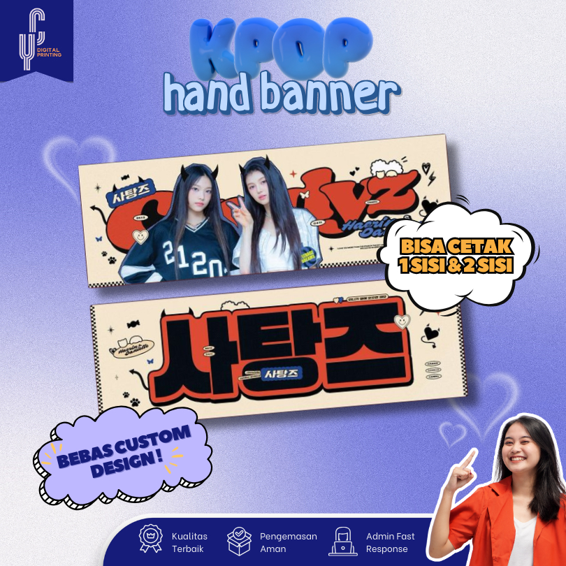 Jual Cetak Hand Banner Handbanner Slogan Freebies Kpop Custom Termurah ...