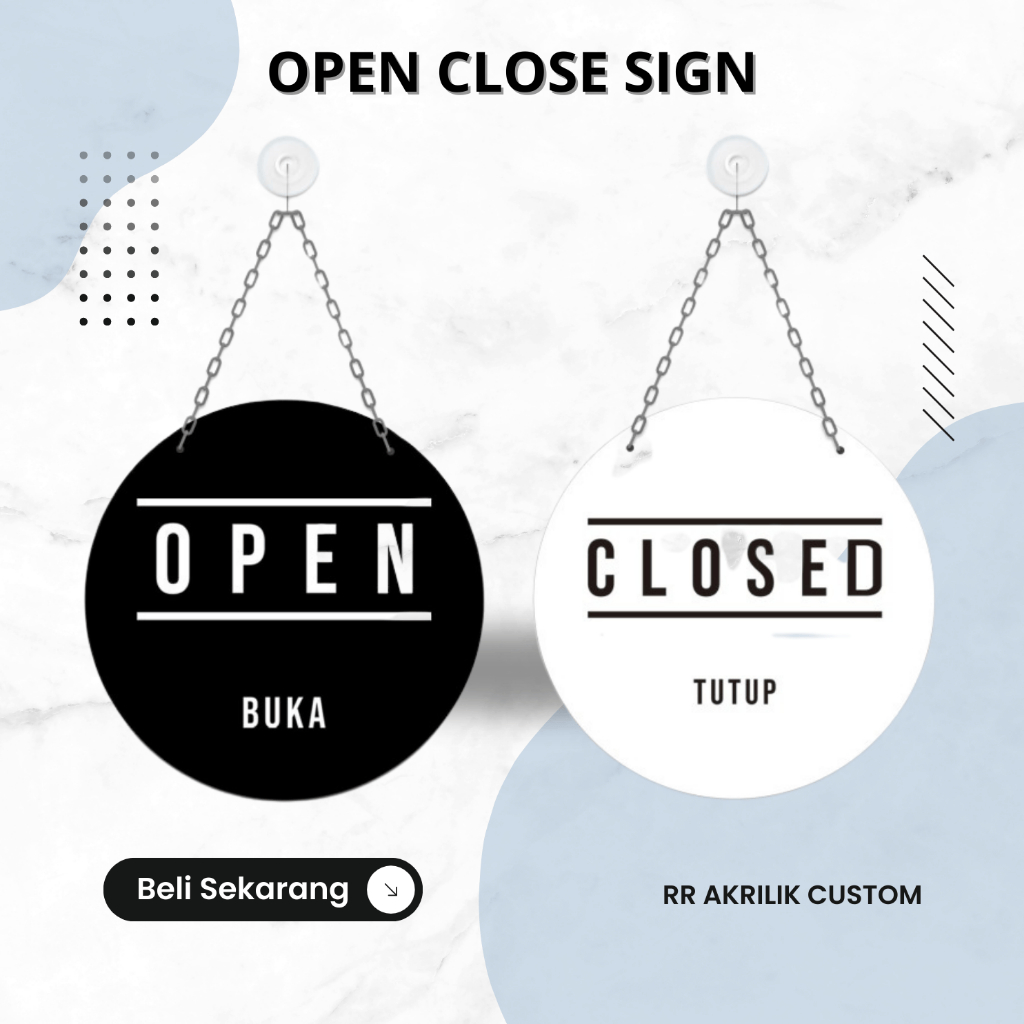 Jual Open Close Akrilik Sign Buka Tutup Sign System 20cm | Shopee Indonesia