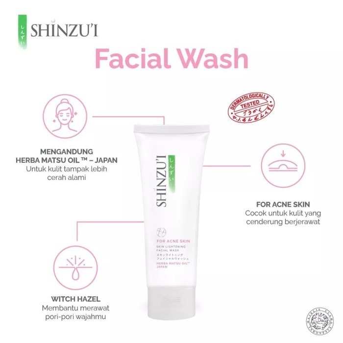 Jual Shinzu'i Facial Wash Skin Lightening / Shinzui WHITEssentials ...