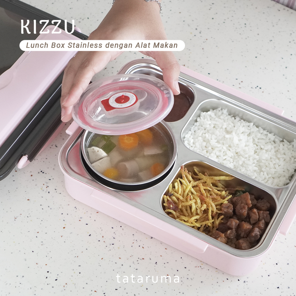 Jual TATARUMA Kizzu - Lunch Box Stainless 304 Sekat Kotak Bekal dengan ...