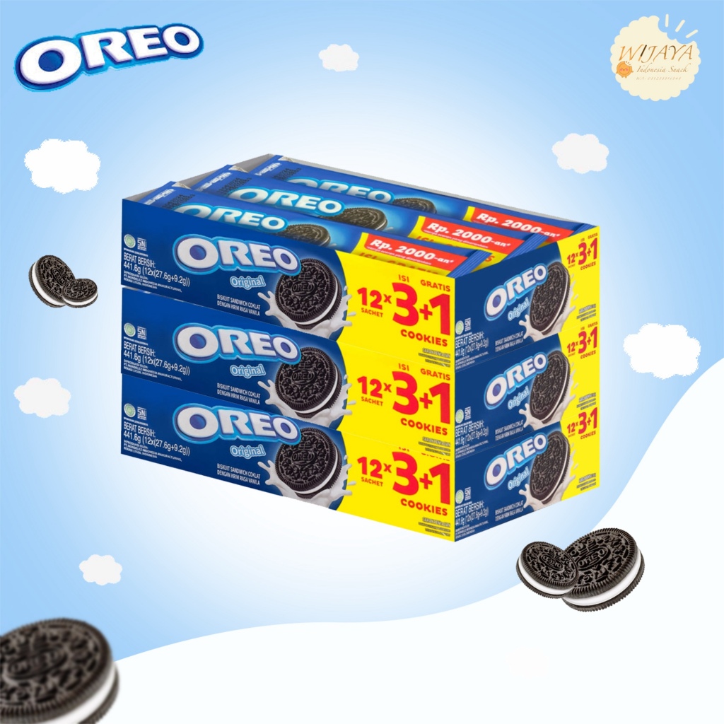 Jual OREO BOX (3＋1) 1 box isi 12pcs Rasa Original/Chocolate—Camilan ...