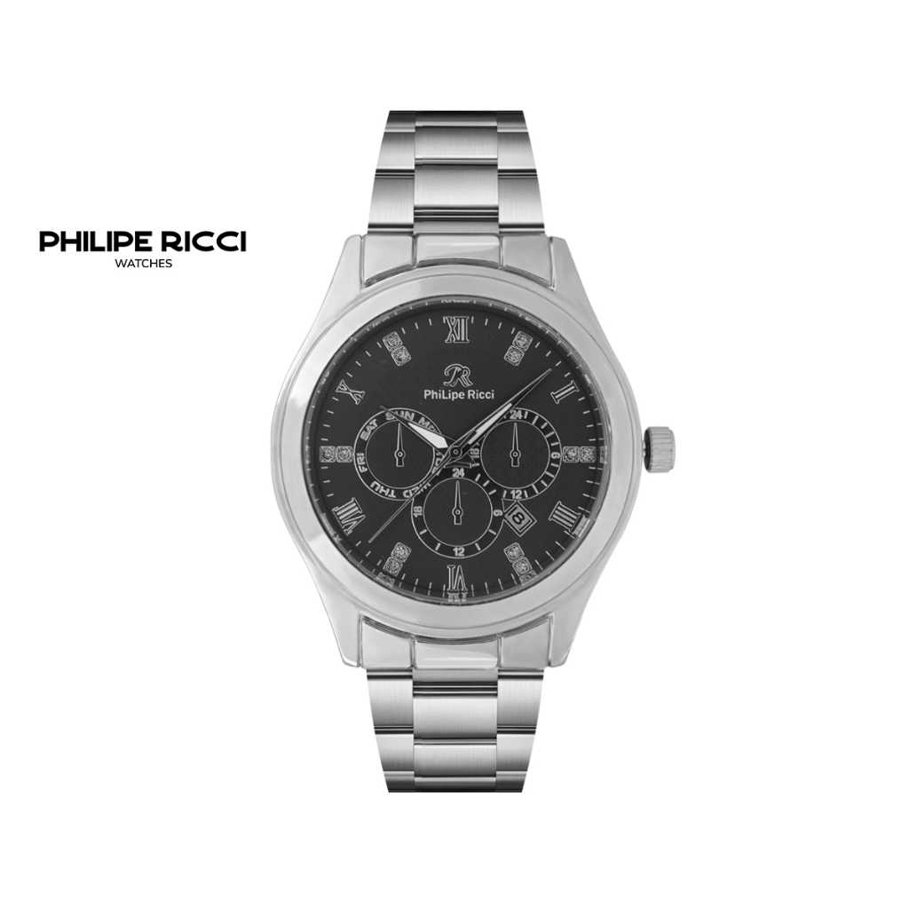 Jual PhiLipe Ricci Jam Tangan Pria Besi Hitam Terbaru 100% Original ...