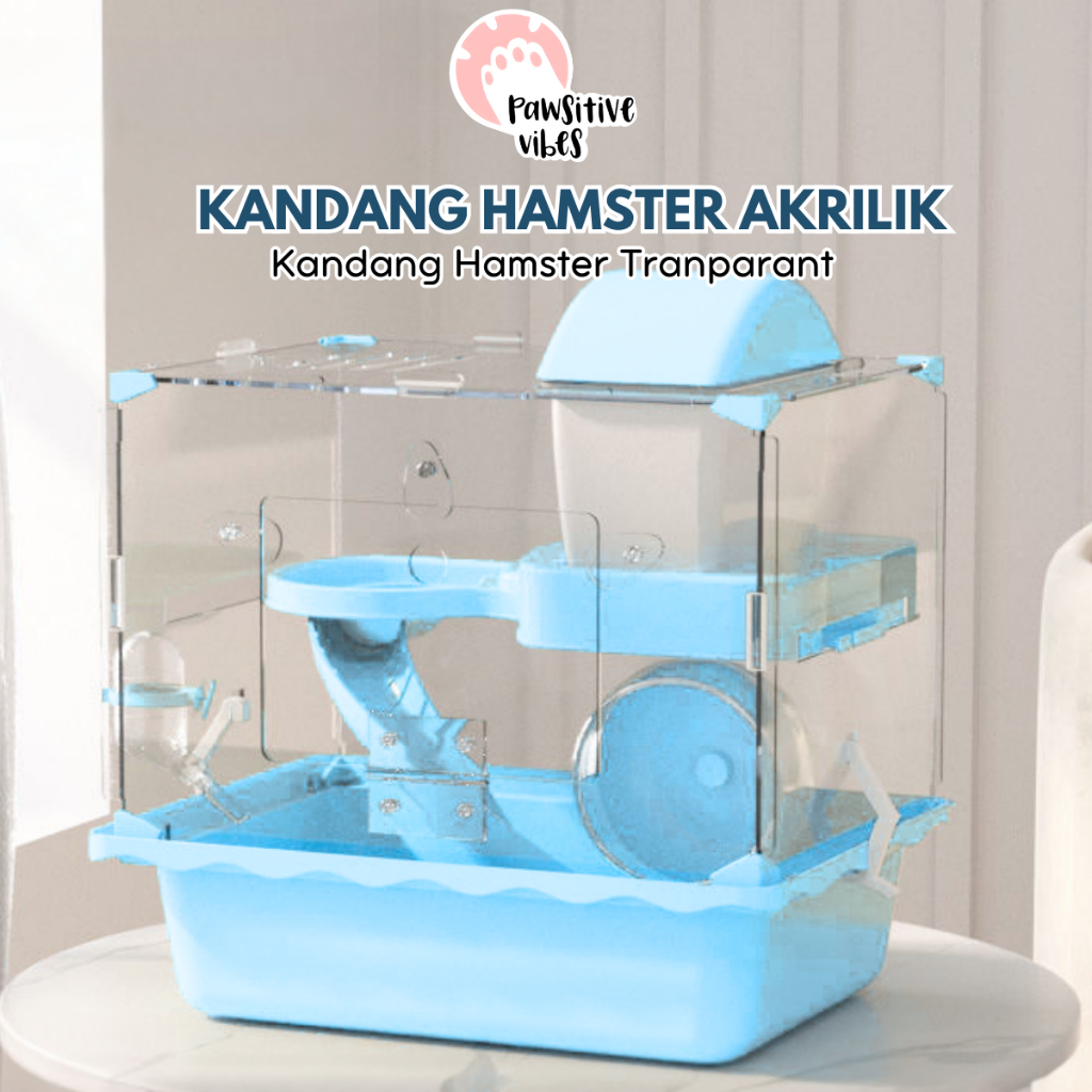 Jual Kandang Hamster Akrilik Transparan 2 Tingkat - Pet Hamster Cage ...