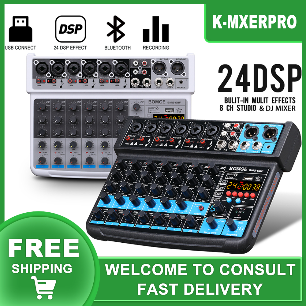 Jual K-MXERPRO 8 Channel mixer audio mini Line Mixer DC 5V dengan ...