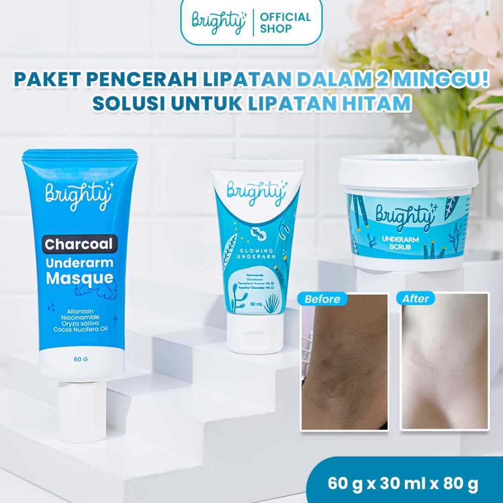 Jual Brighty Charcoal Underarm Masque X Glowing Underarm X Underarm ...