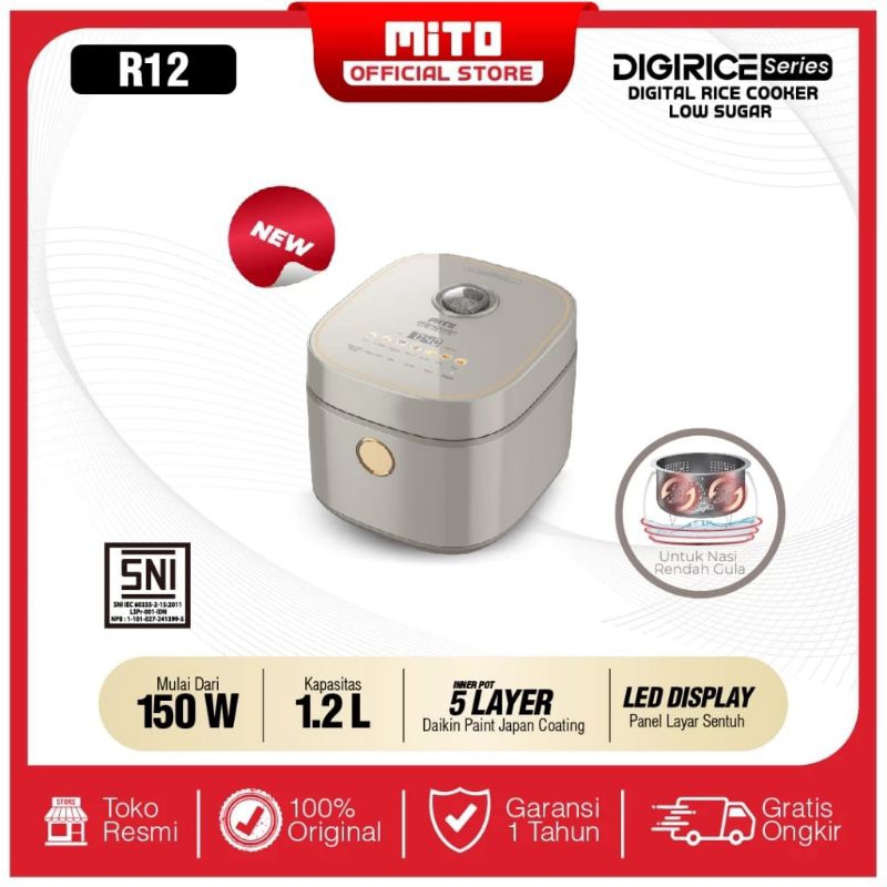 Jual MITOCHIBA - DIGITAL RICE COOKER MITO LOW CARBO R12 1.2 LITER ...