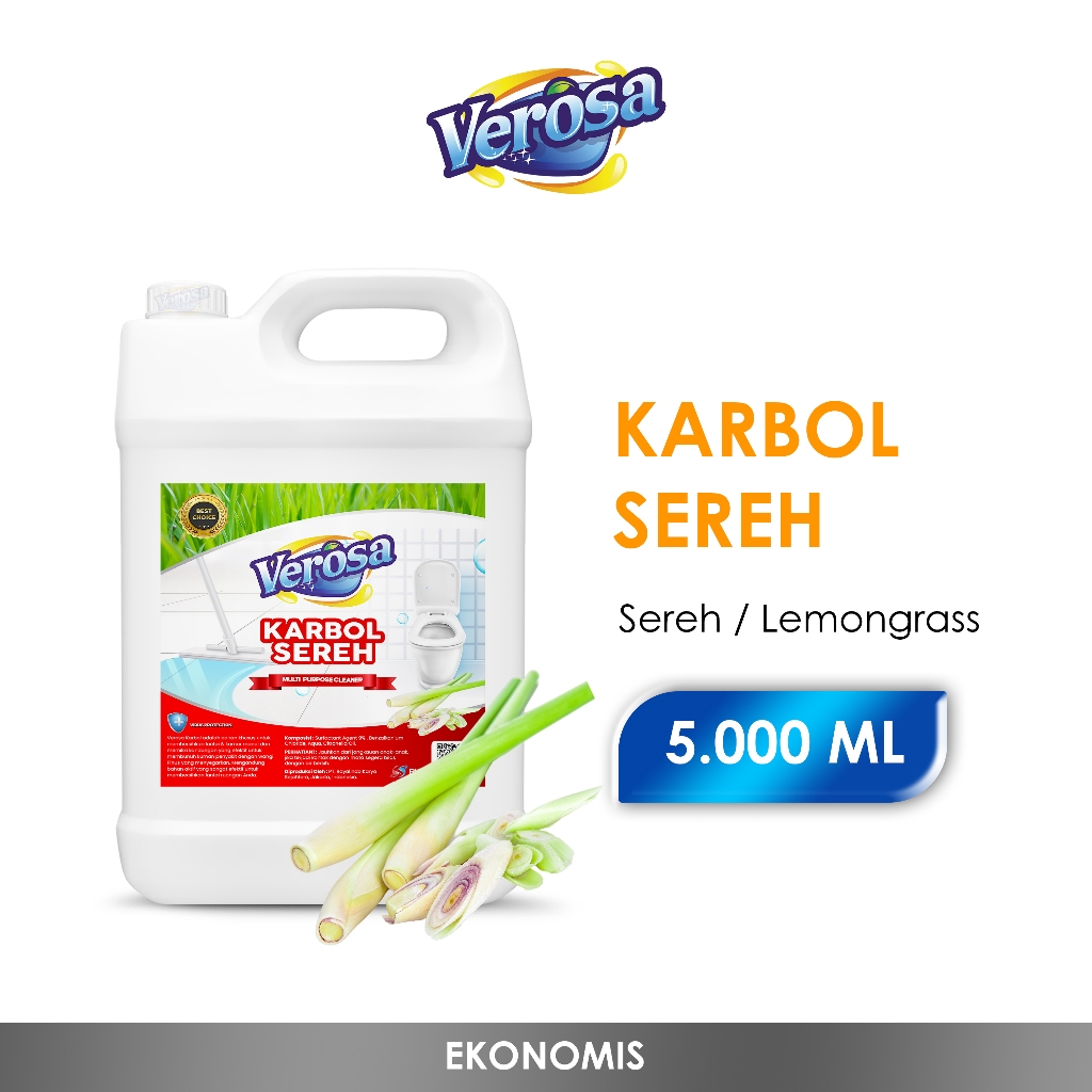 Jual Verosa Karbol Sereh 5 Liter 5000 ML Pembersih Lantai Karbol Lantai ...