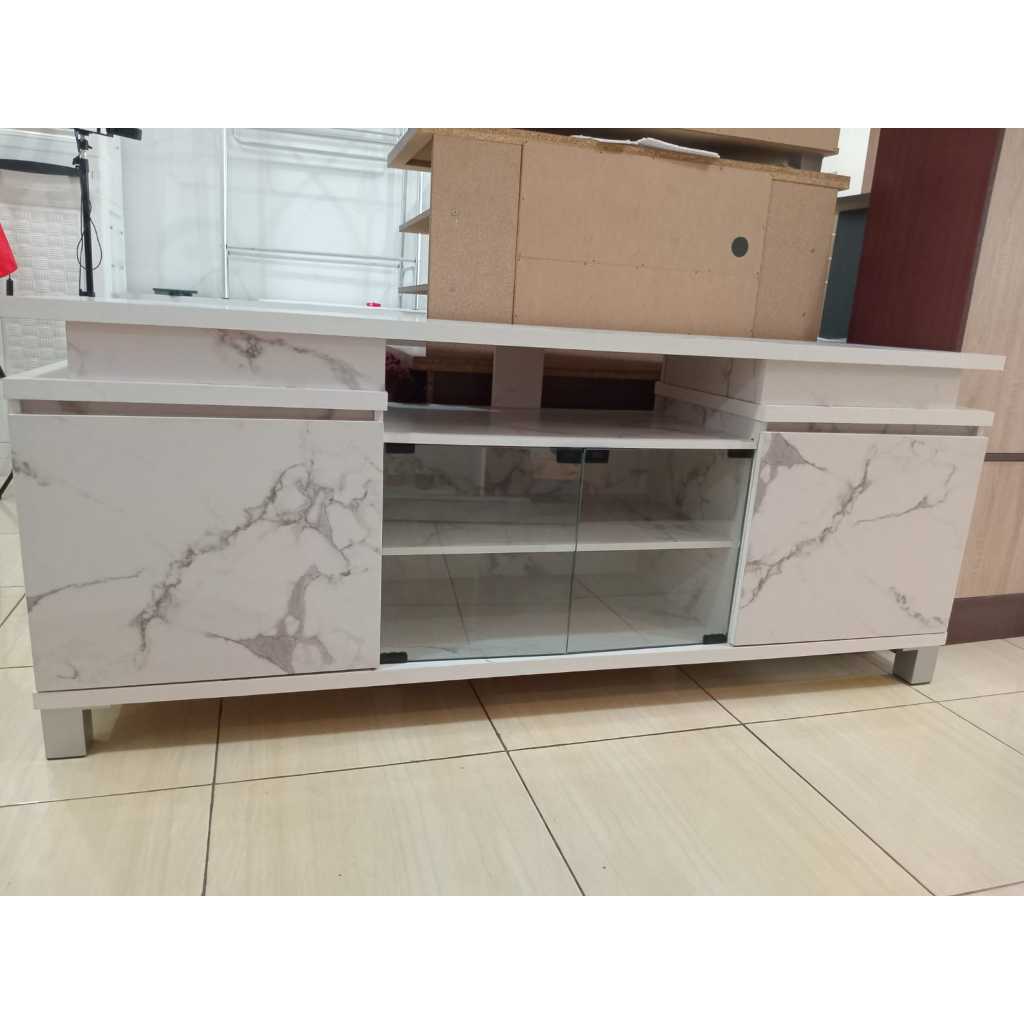 Jual MEJA TV / BUVET TV MINIMALIS MOTIF MARBLE / BUVET AESTHETIC BAHAN ...
