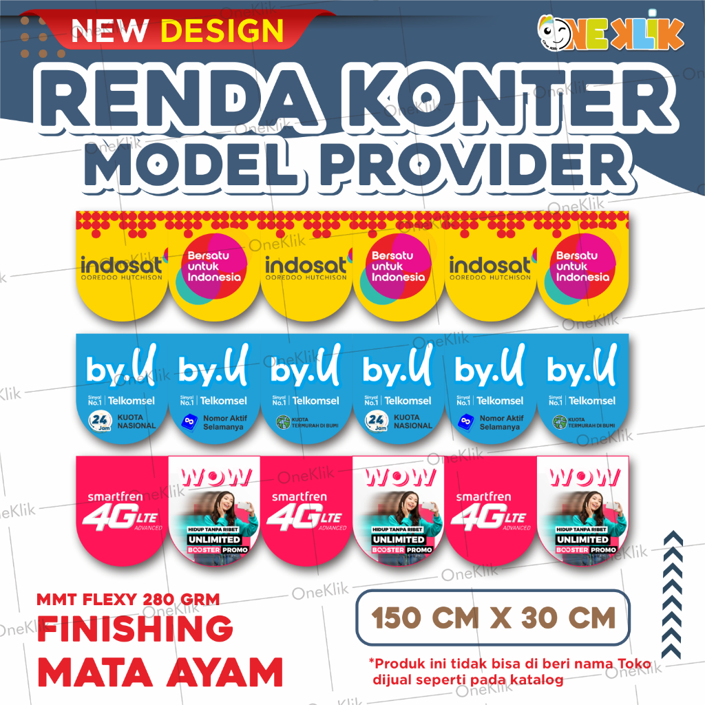 Jual Banner Spanduk Renda Konter Murah / Renda Konter / Flag Banner Murah FREE DESIGN / Provider ...