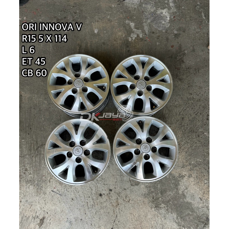 Jual VELG ORI INNOVA V 2010 R15 5x114 (HARGA UNTUK 4PCS VELG) | Shopee ...