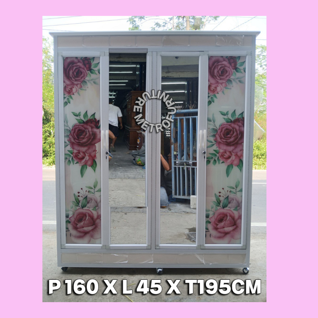 Jual LEMARI PAKAIAN ALUMUNIUM PVC + RODA FREE ONGKIR SERANG KOTA ...