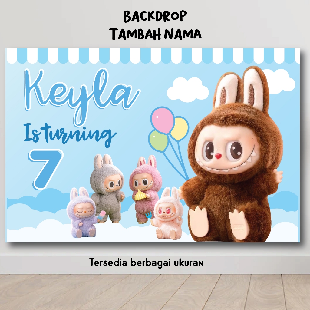 Jual BACKDROP LABUBU BACKGROUND BANNER WALLPAPER DEKORASI ULTAH HBD ...