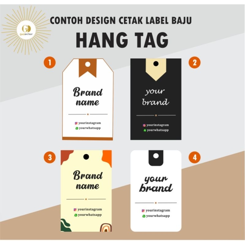 Jual Cetak Label Hangtag | Label Hangtag Baju | Hang Tag Custom/ Label ...
