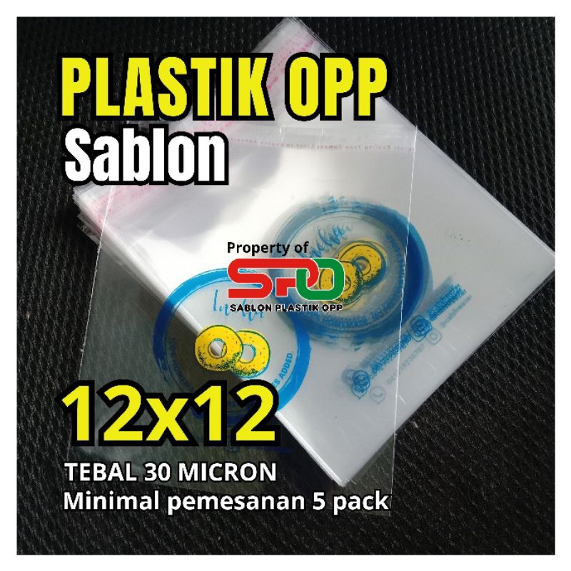 Jual Plastik OPP TEBAL 12x12 (100 pcs) Sablon 1 & 2 warna | Shopee ...