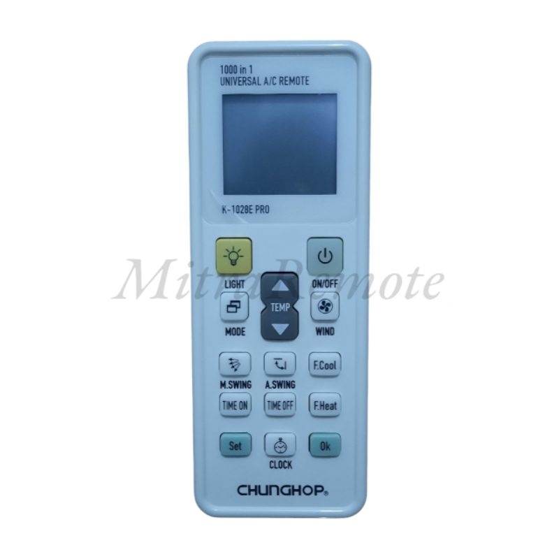 Jual REMOTE/REMOT AC CHUNGHOP K-1028E K-1028E PRO UNIVERSAL/MULTI ...