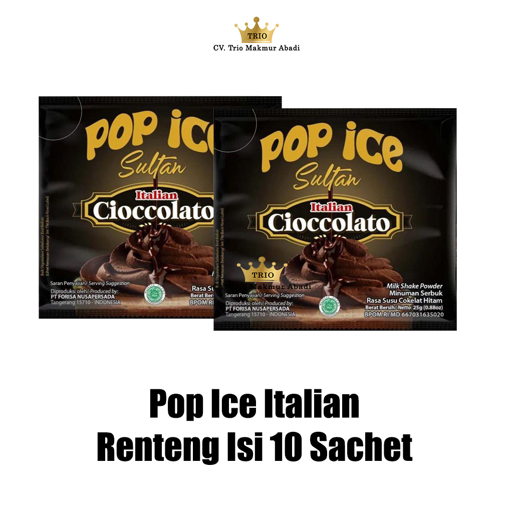 Jual Pop Ice Sultran Italian Choco / Pop Corn Caramel 20g Renteng Isi ...