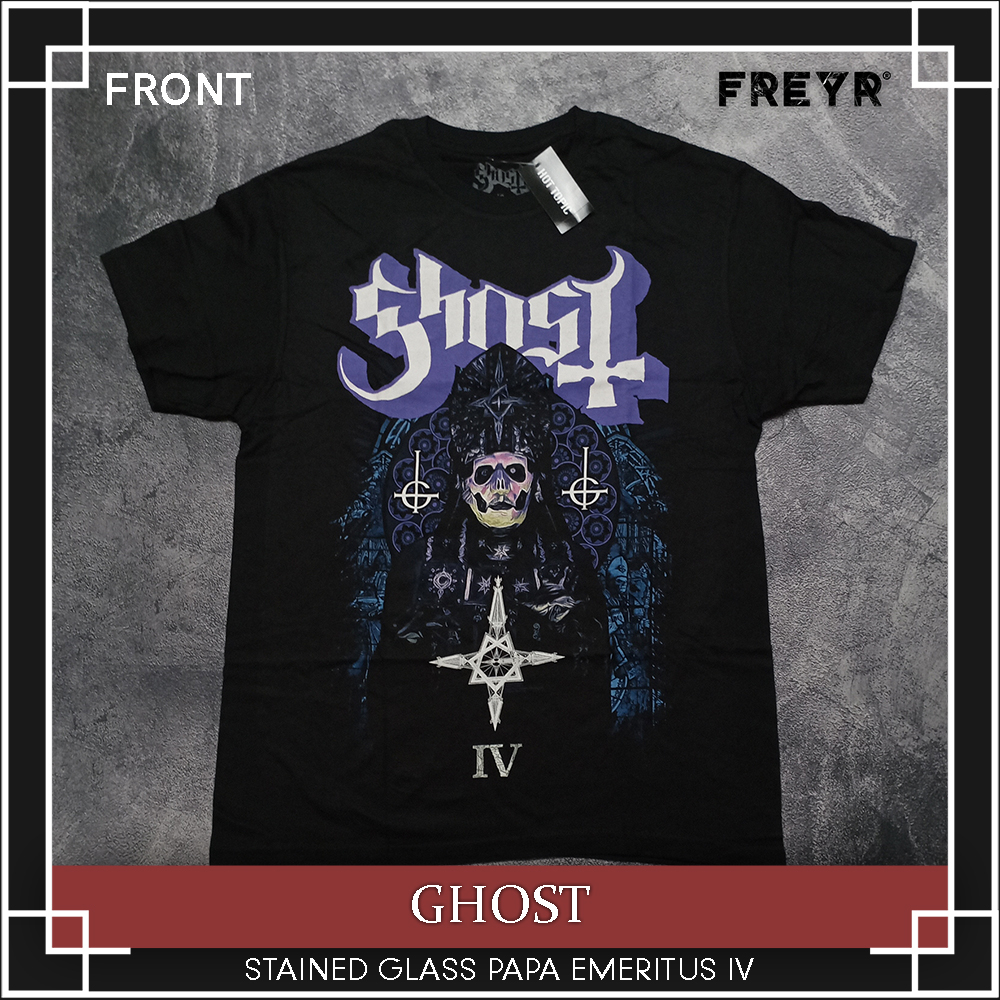 Jual Kaos Band Ghost - Stained Glass Papa Emeritus IV Original | Shopee ...
