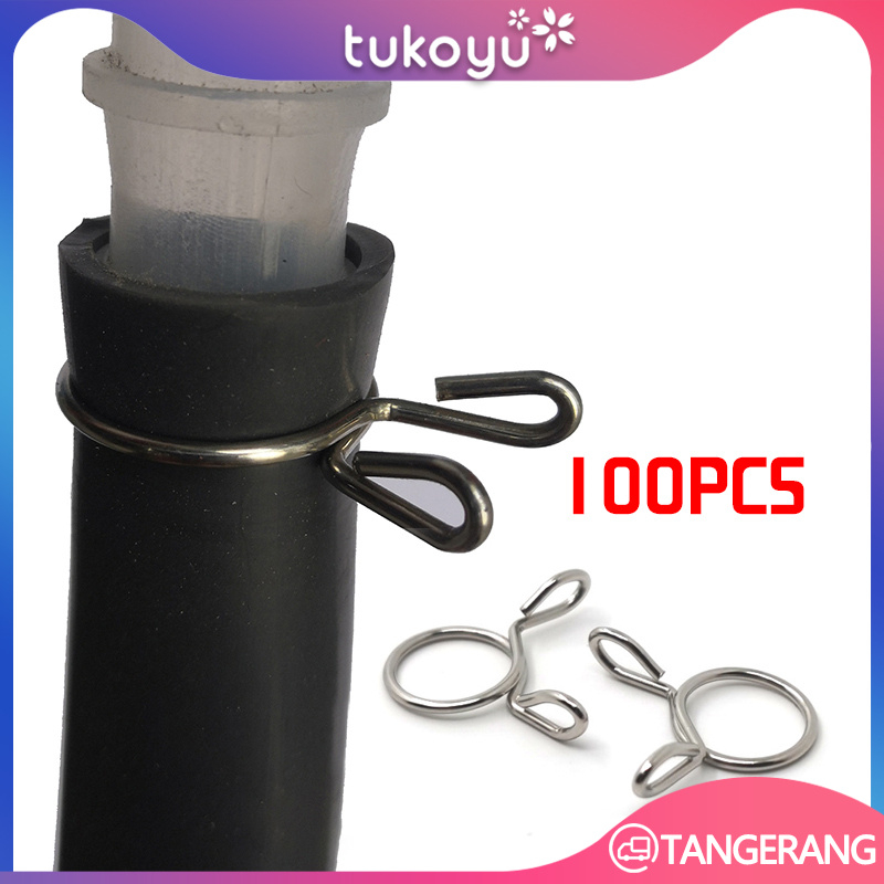 Jual Klem Kawat Selang Bensin 8mm 100pcs/Clip Slang Kabel Gas Universal ...