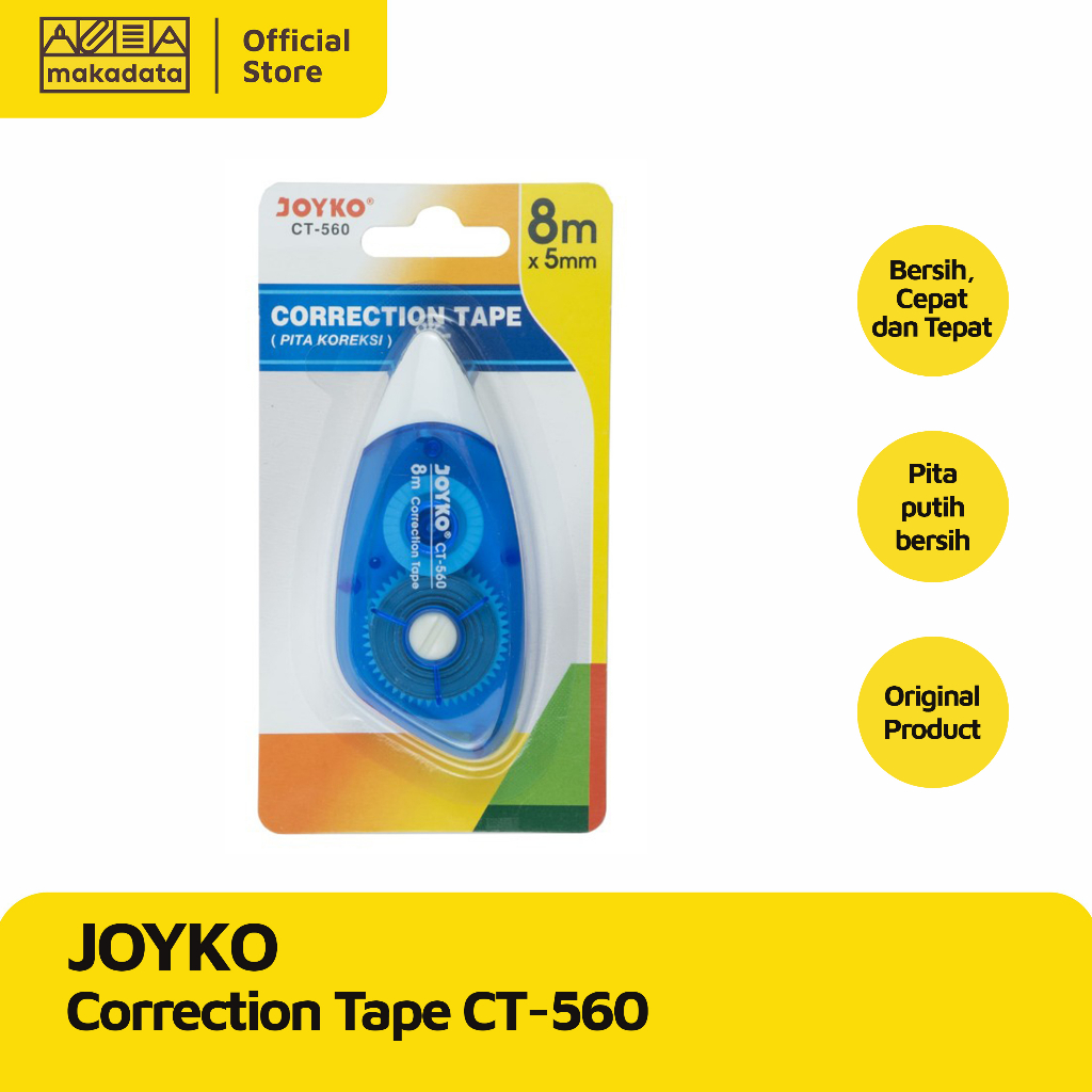 Jual STIPO KERTAS / TIP-EX / CORRECTION TAPE JOYKO CT-560 MURAH ...