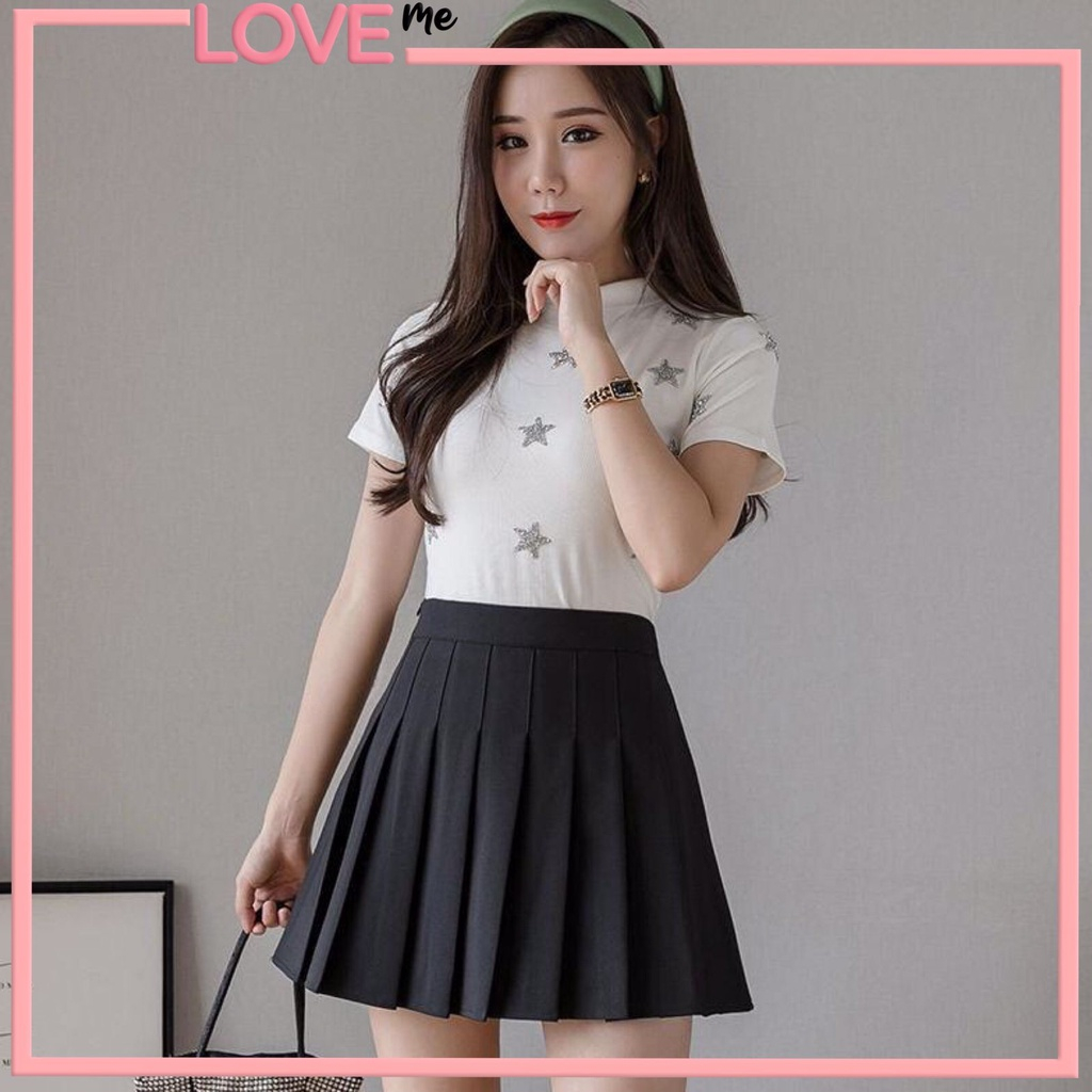 Jual LOVEme Rok Pendek Wanita Rok Mini Korean Fashion Elegan Warna ...