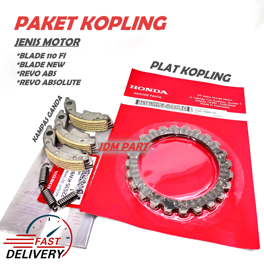 Jual PAKETAN KOPLING KWB BLADE NEW / BLADE 110 FI / REVO 110 FI / REVO ABS ABSOLUTE / PAKET ...