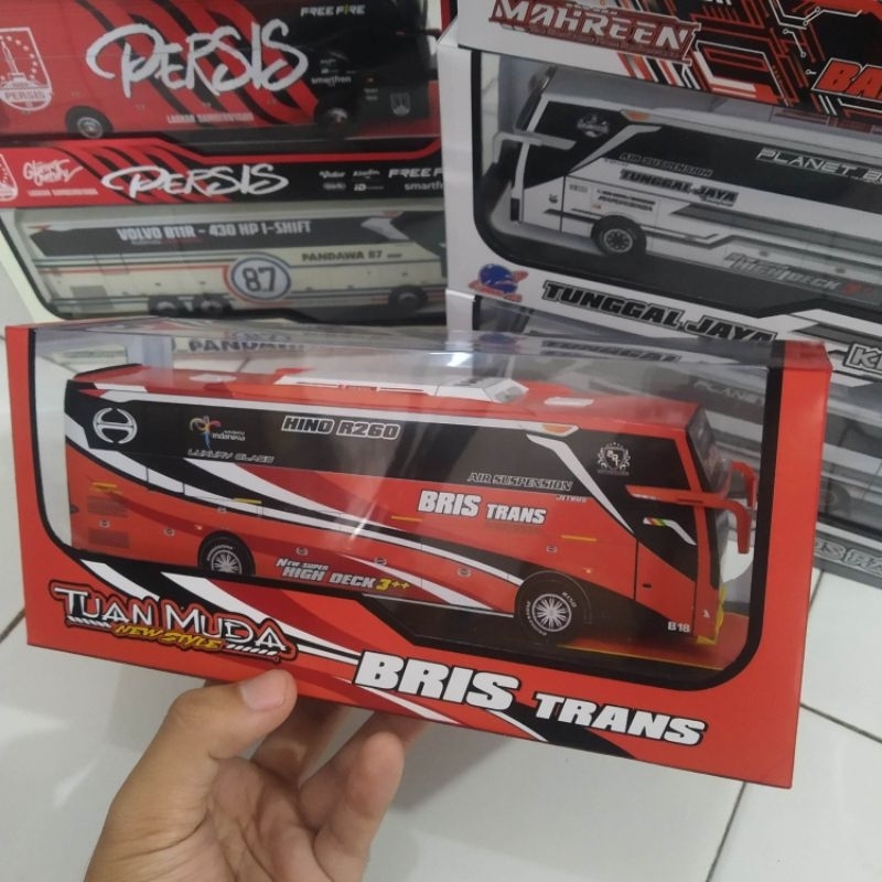 Jual Miniatur Bis Kertas Papercraft Bus BRIS TRANS "Tuan Muda" skala 1: ...