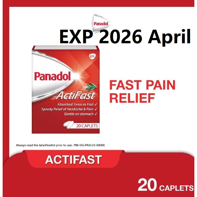 Jual Panadol Actifast Fast Pain Relief isi 20 tablet import Malaysia ...