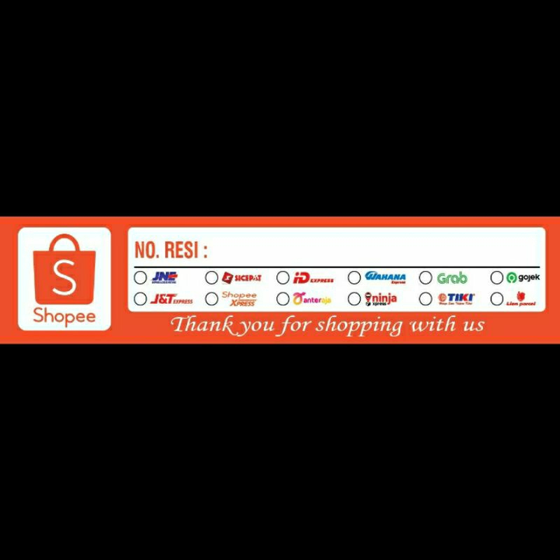 Jual (isi 100) stiker resi pengiriman olshop/stiker resi shopee ...